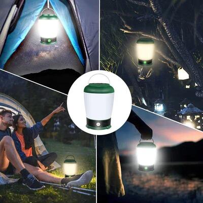 Portable Camping Lanterns Rechargeable 3 Color Dimmable Tent