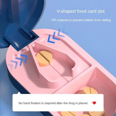 1PC Pill Cutter Box Portable Drug Box Tablet Cutter Splitter