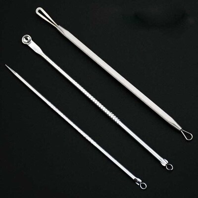 3Pc/Set Blackhead Whitehead Remover Needle Kit Blemish Acne