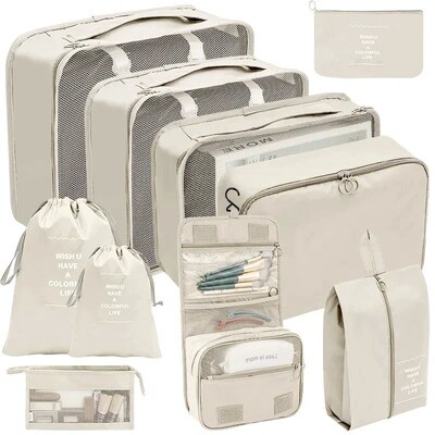 7/8/9/10 Pcs Set Travel Organizer Storage Bags Suitcase Pack