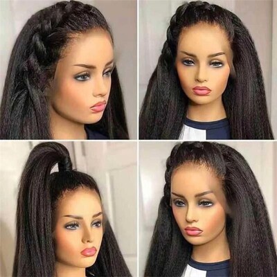 13x4 Lace Front Wigs Human Hair Wig Kinky Straight Front Lac