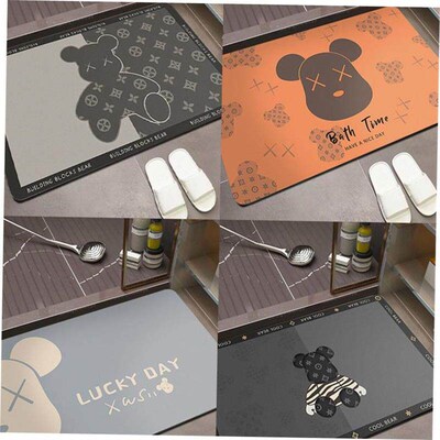 Absorbent felt bedroom entrance door mat bathroom rug carpet