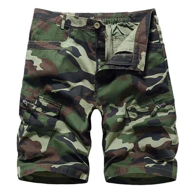 Summer New Mens Tooling Shorts Camouflage Loose Large Size