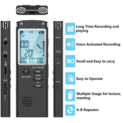 Digital Voice Recorder Audio Pen Microphone MP3 Player Telep