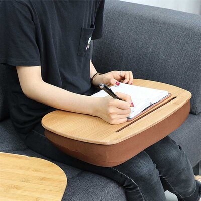 Lazy particle pillow lap laptop desk bed folding small table