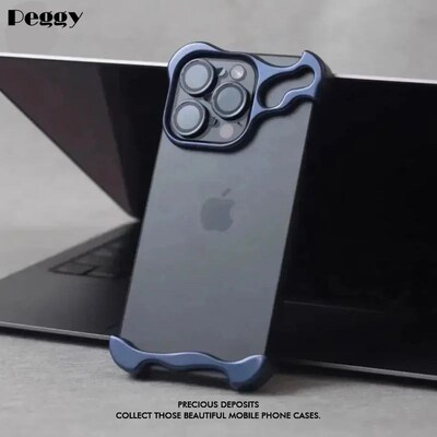 Titanium metal Phone Case For iPhone 16 15 14 13 Pro Max Len