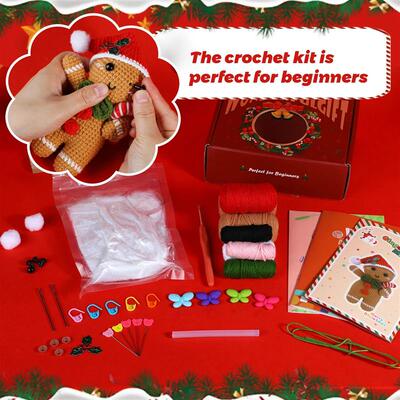 Crochet Kit for Beginners Knitting Kit with Yarn Crochet Sta