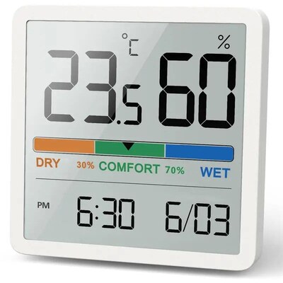 Indoor Temperature Humidity Meter Home LCD Digital Thermomet