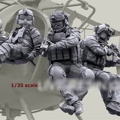 1/35 Resin Model Figure GK,Modern military theme (9PCS/set,