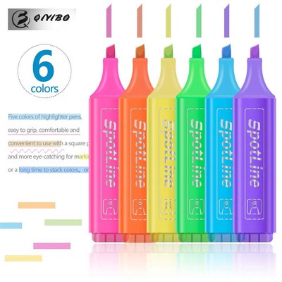 4/6 Pcs/set Pastel Flat Single Head Light Color Oblique Draw