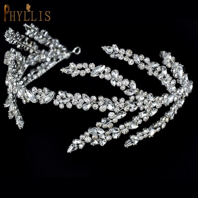 A271 Bridal Headpiece Baroque Headwear Crystal Hair Jewelry
