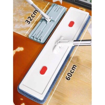 60cm Large Flat Hand-Free Mop One-Piece Water Scraping Lazy