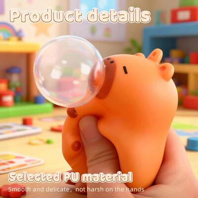 Capybara Pinch Toy Squeeze Blowing Bubble Funny Stress-relie