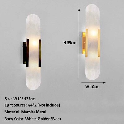 Natural Marble Wall Lamp Living Room Bedroom Bedside Decorat