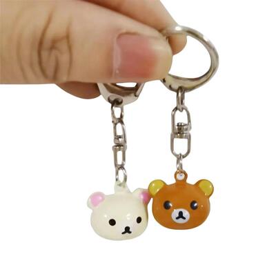 Cute Teddy Bear Rilakkuma Key Chains for Girls Keyrings Car