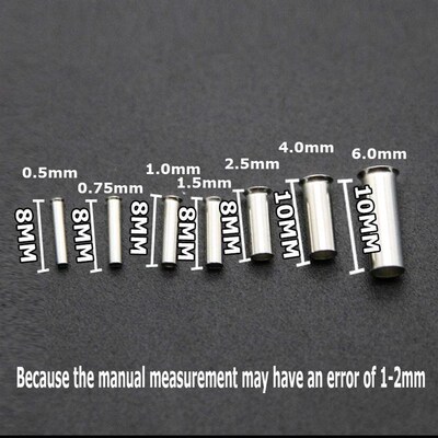 600Pcs Tin-coated Copper Uninsulated Crimp Terminal 0.5mm2-6