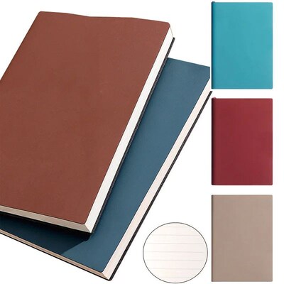 A5 Soft Leather Notebook with 120 Inner Pages, Waterproof Co