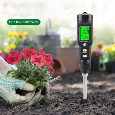 Soil Moisture Tester EC Meter Salinity Sunlight Plant
