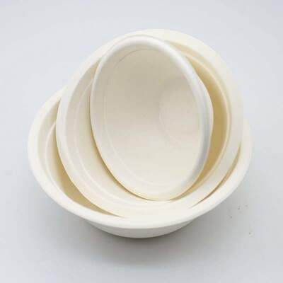 新款 Disposable paper bowls circular thickened dishes set of