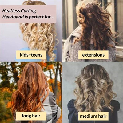 Heatless Curling Rod Headband Lazy Hair Curler Wave Formers