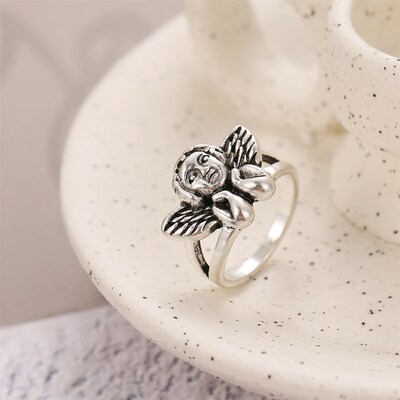 Ins Gothic Punk Heart Frog Skull Rings for Women Men Vintage