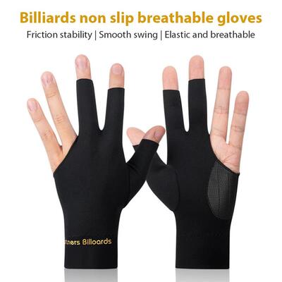 Billiard Gloves 3 Finger Snooker Glove Anti-Slip Snooker