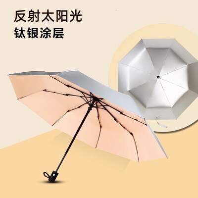 Fully Automatic Umbrella Titanium Silver Umbrella Sun Umbrel