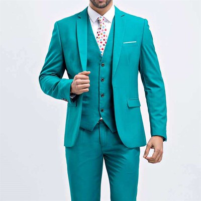Mens Suit Fixture Slim-fit Small Suit Best Man Groom Weddin