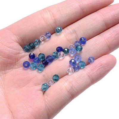 Cicifu Mix Green 3/4/6mm 100pcs Rondelle Austria Faceted Cry