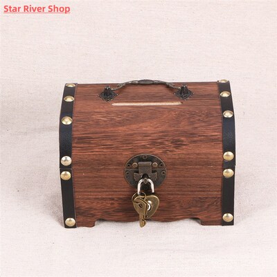 Vintage Treasure Storage Box Piggy Bank Organizer Saving Box