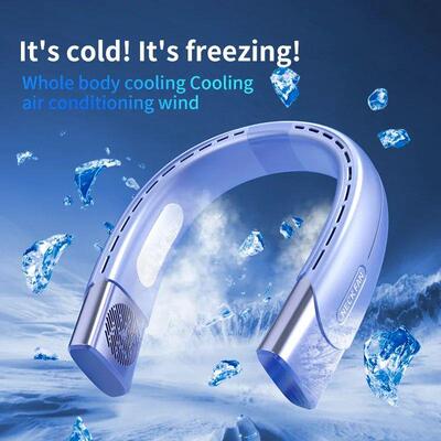 New 6000mah Portable Neck Fan Cooler USB Rechargeable Electr