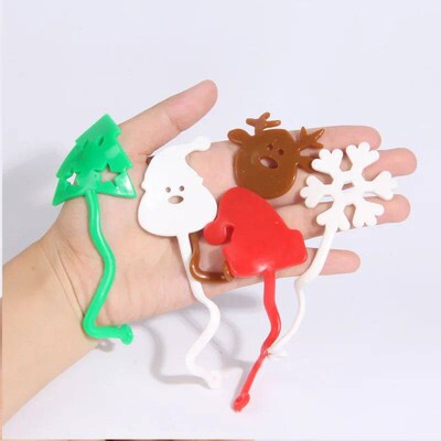 15Pcs Cute Christmas Snowflake Snowman Reindeer Wall Sretchy