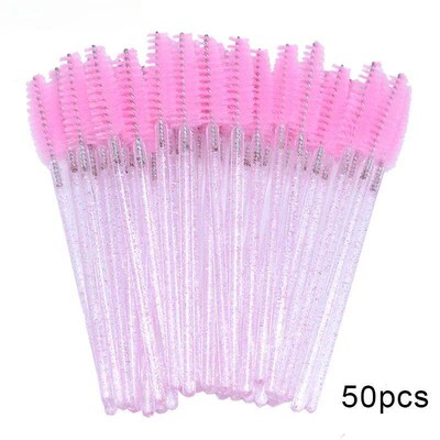 100pcs Disposable Eyelash rushes Spoolies Micro Lash Mascara