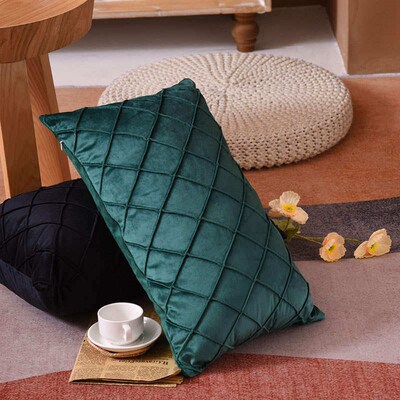 Design Pleated Velvet Cushion Cover xcm xcm Decorative Sofa