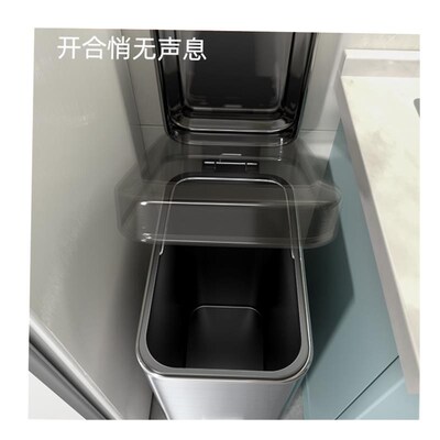Stainless steel trash can kitchen large deodorant refuse bin
