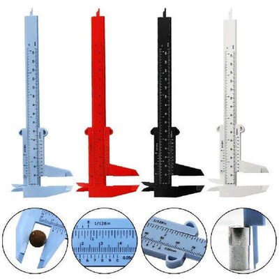 0-150mm Vernier Calipers Double Rule Scale Plastic Ruler