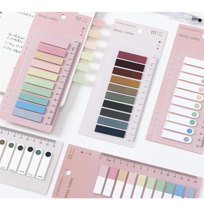 200 pcs/set Morandi index Sticky Notes Memo Pad Bookmarks Cu