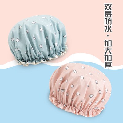 Shower cap for womens double thick waterproof shower cap