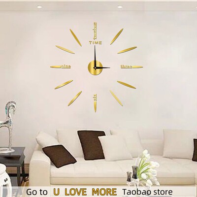 3D Luminous Wall Clock Stickers DIY Digital Clock Reloj De P