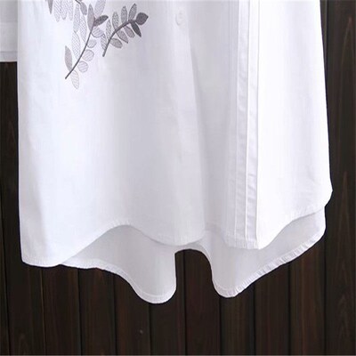 Womens ops Large Size Blusas White Long Sleeve Blouse Sprin