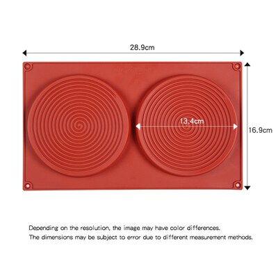 Large Silicone Cake Mold Discs Biscuit Mould 2 Holes Round C