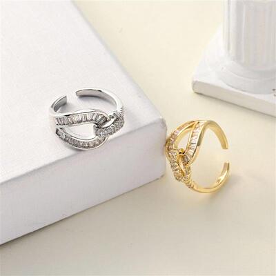 Horseshoe buckle ring female ins fashion tend all-match ligh