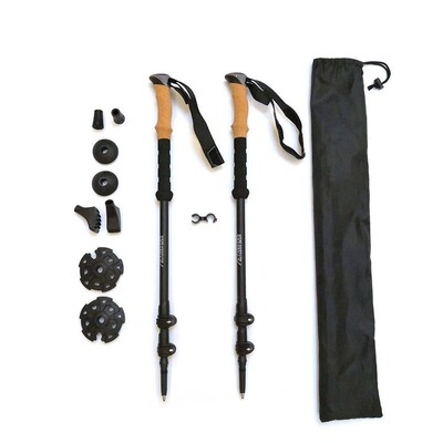 2pcs Outdoor Telescopic Hiking Pole Camping Portable Hiking