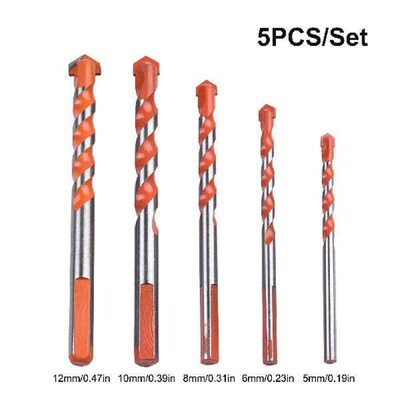 Bricks Drill Bit 5/6/8/10/12mm 5Pcs/Set Carbide Tip Ceramic