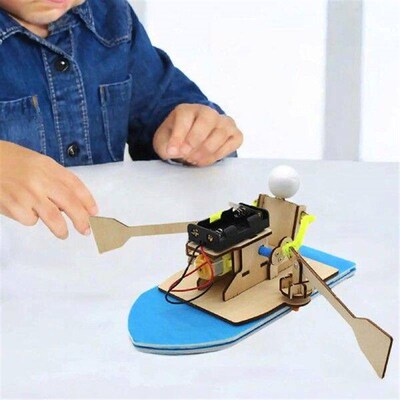 Rowing Electricity Model Education Toys Assemblable DIY