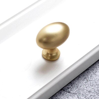 2Size Drawer Door Knob S/L Oblate Chrome Kitchen Cabinet War