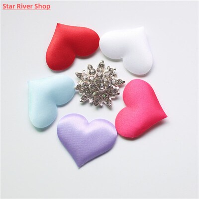 cheap ! 50pcs Heart fabic 2x1.5cm Wedding Party Confetti Tab