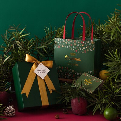 Holiday Gift Packaging Set Christmas Bag Box Scarf Gloves