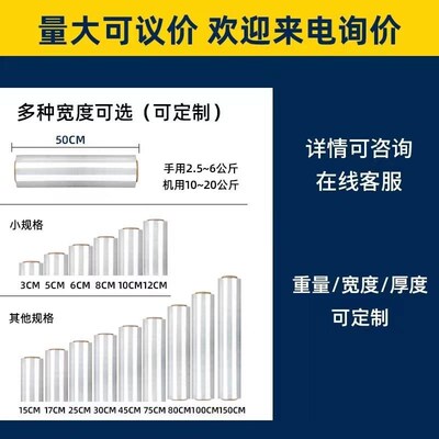 Transparent wrapping film, large roll cling wrap cling film