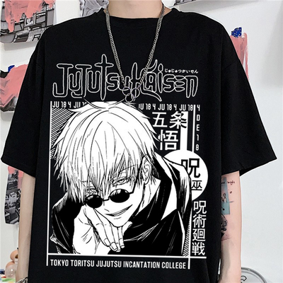Tshirt Manga Japanese Anime Jujutsu Kaisen T Shirt Men gojo